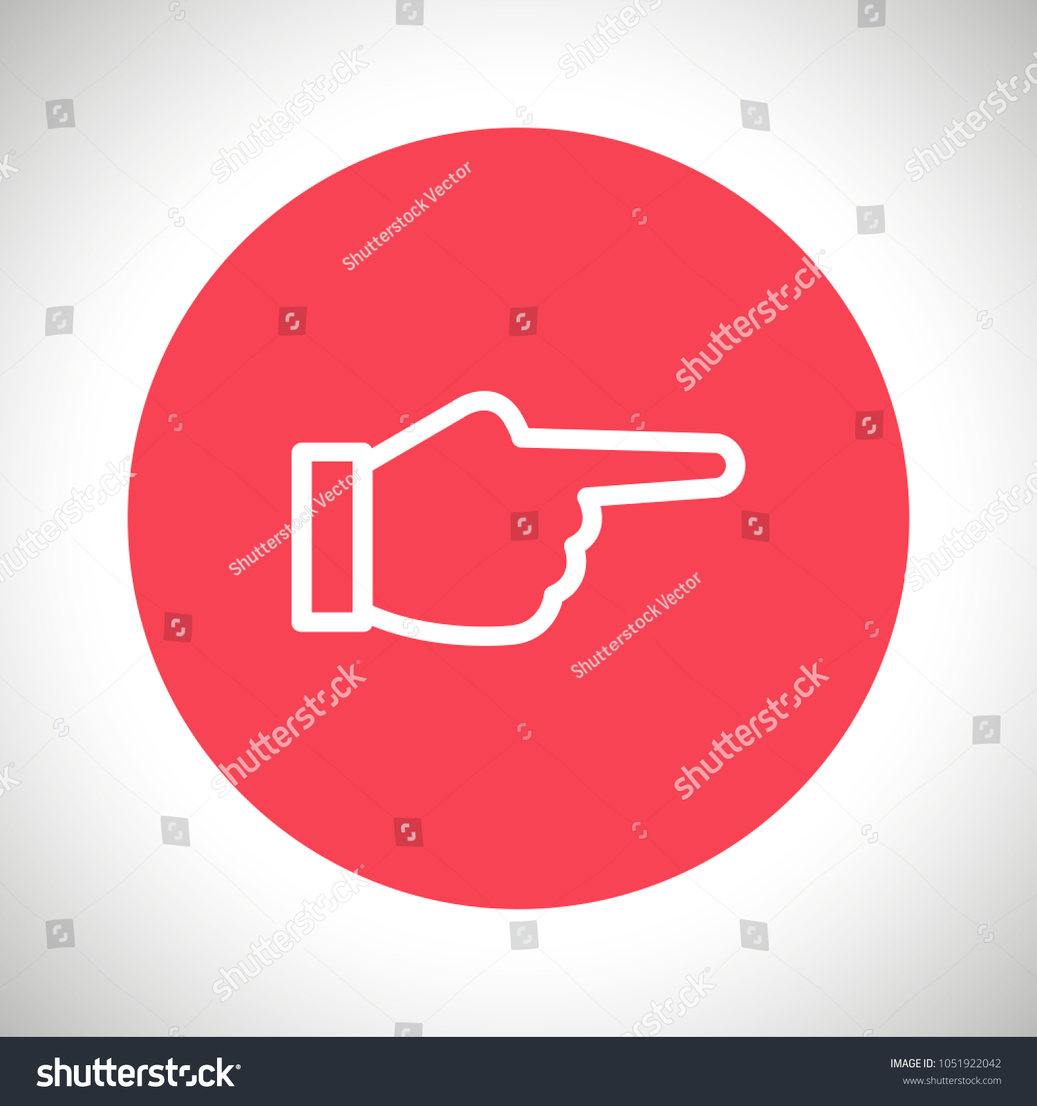 Hand Vector Icon Forefinger Icon Stock Vector (Royalty Free) 1051922042 ...