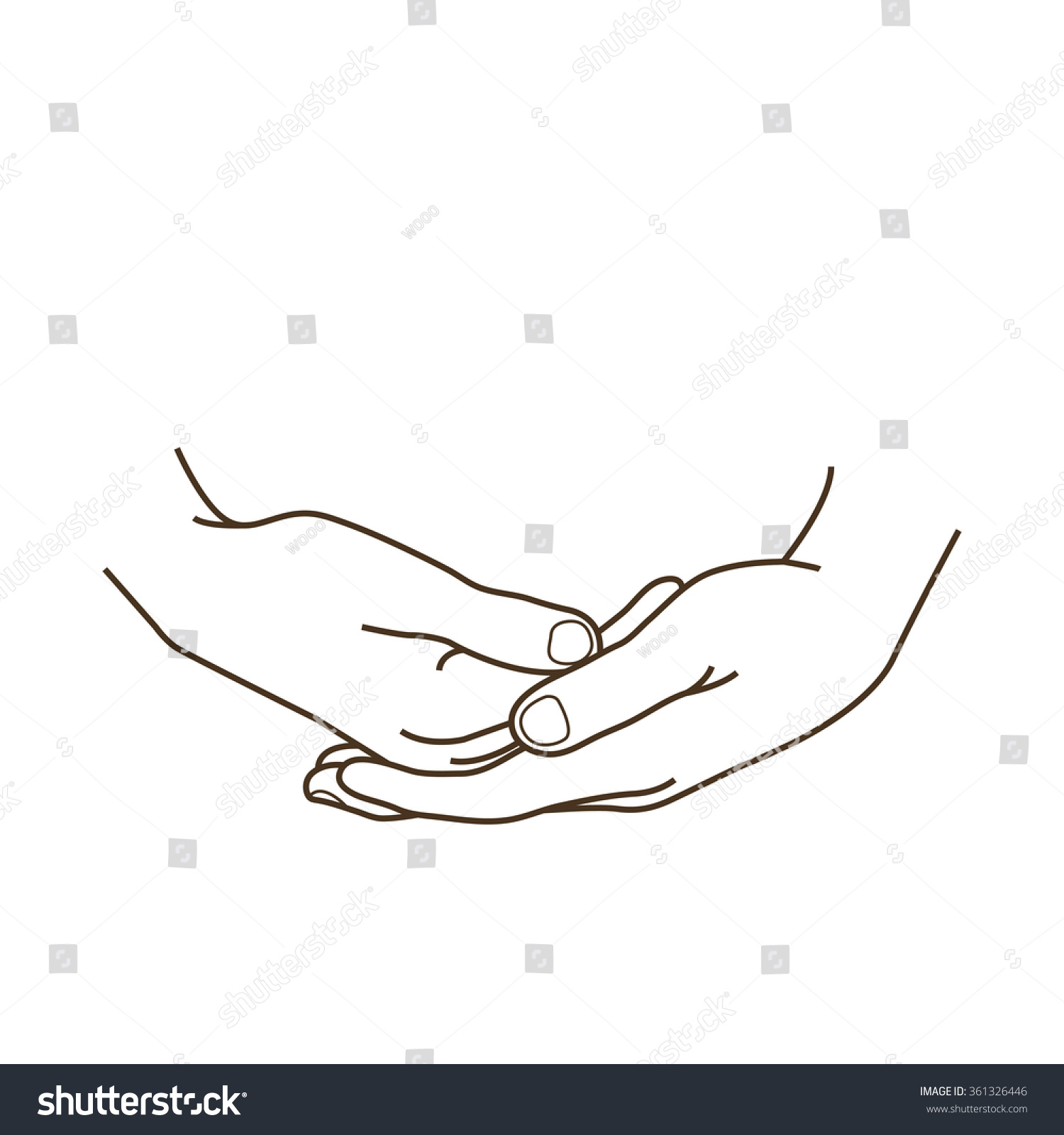 Hand Vector Line Illustration: vector de stock (libre de regalías ... Hand Vector Line Illustration: vector de stock (libre de regalías ...