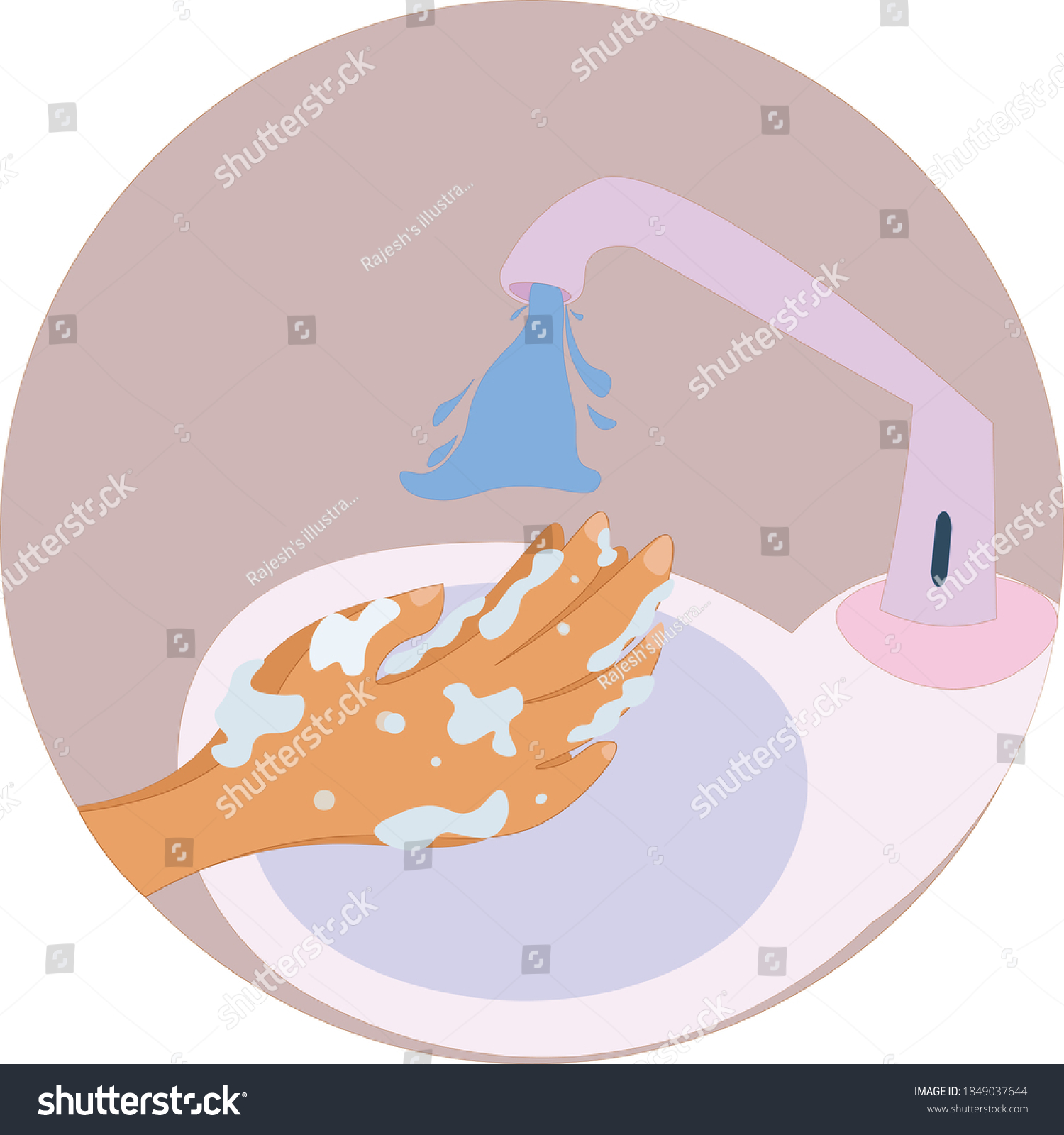 Hand Wash Vector Art Illustrations Stock Vector (Royalty Free ...
