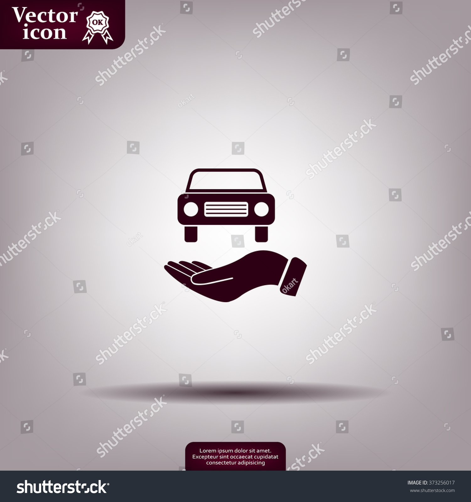 Hand Car Vector Icon Stock Vector (Royalty Free) 373256017 | Shutterstock