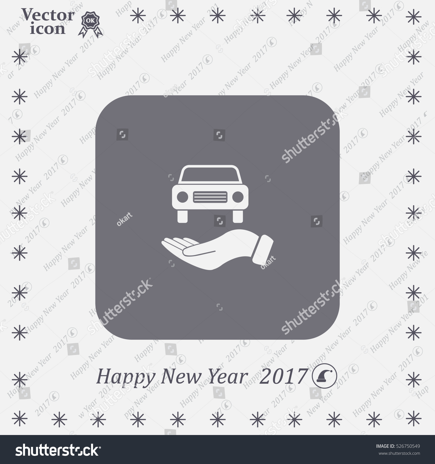 Hand Car Vector Icon Stock Vector (Royalty Free) 526750549 | Shutterstock