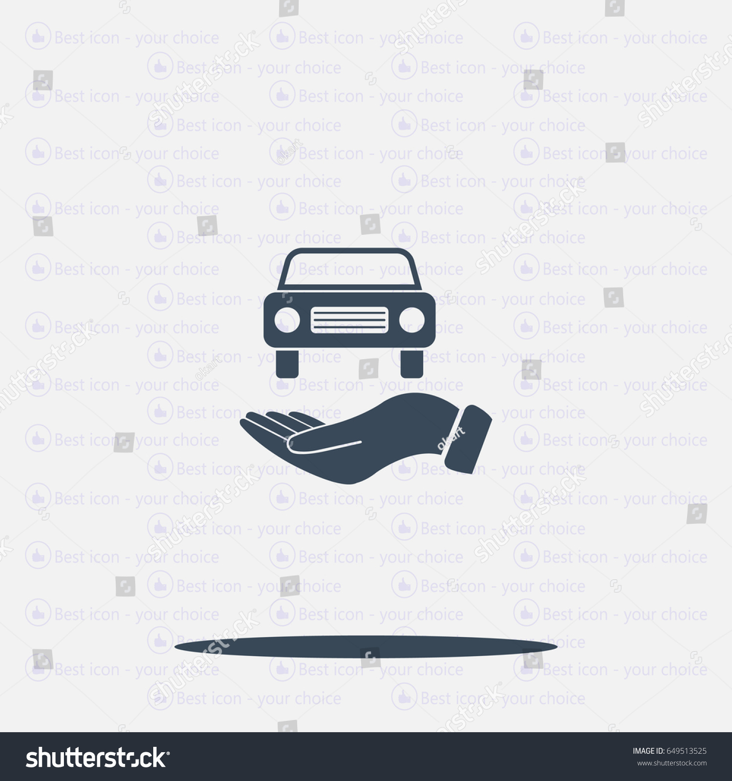 Hand Car Vector Icon Stock Vector (Royalty Free) 649513525