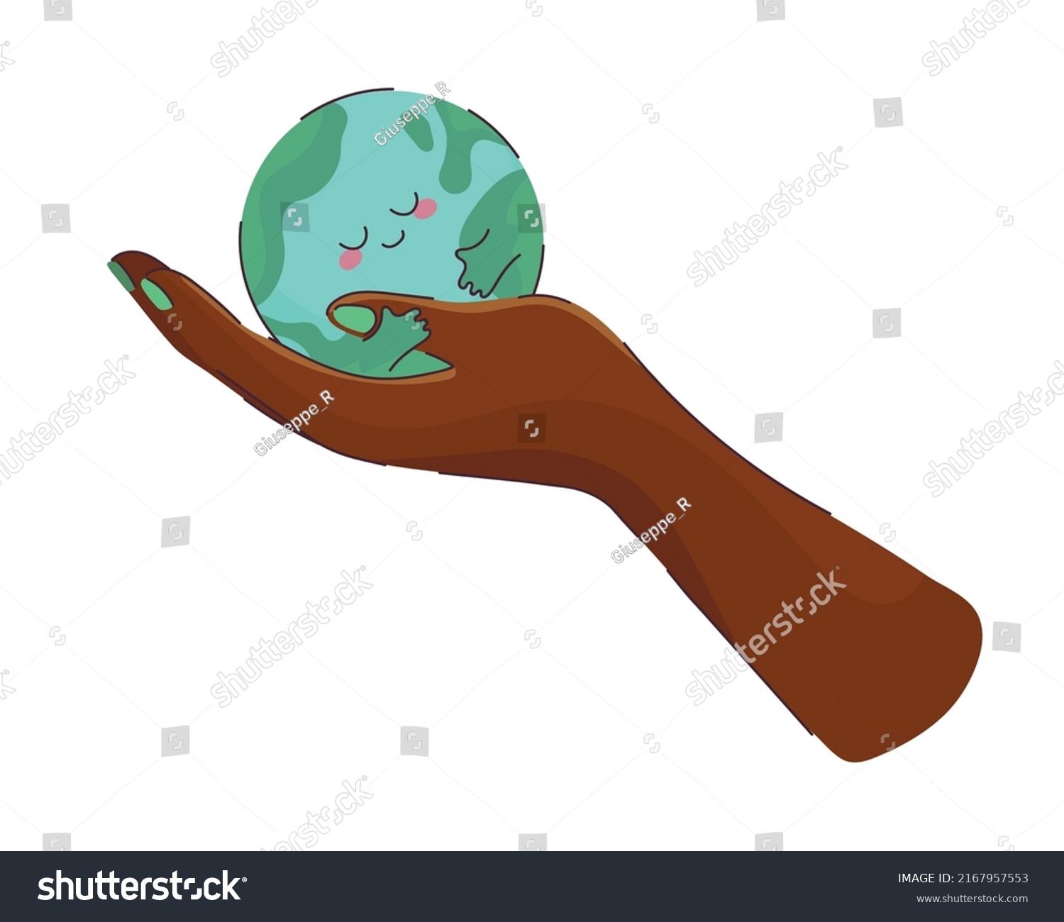 Hand Earth Map Icon Stock Vector (Royalty Free) 2167957553 | Shutterstock