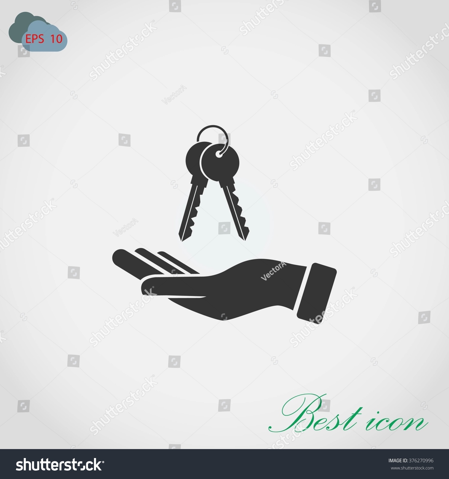 Hand Keys Icon Stock Vector (Royalty Free) 376270996
