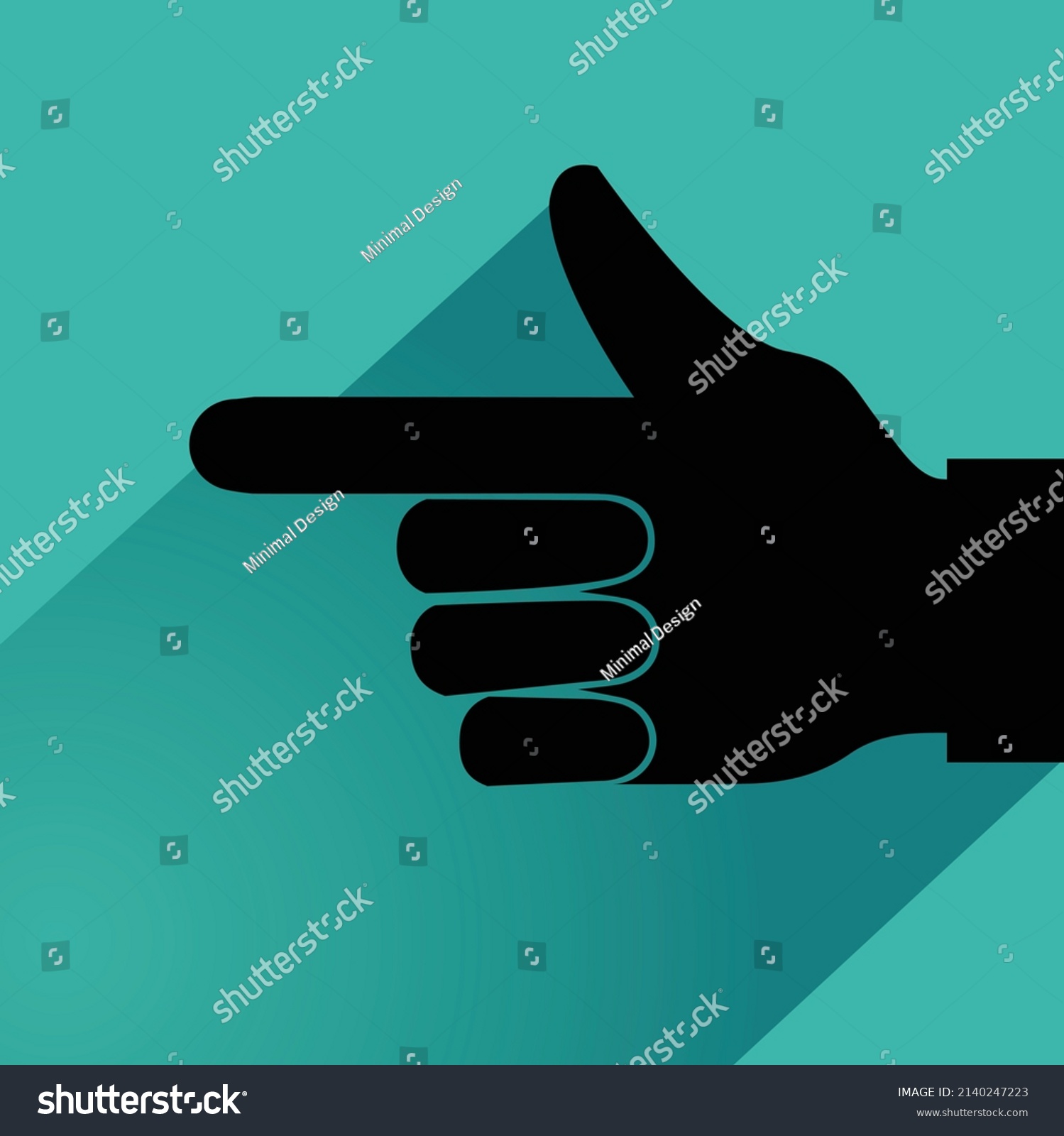 Hand Pointing Finger Icon Vector Stock Vector (Royalty Free) 2140247223 ...