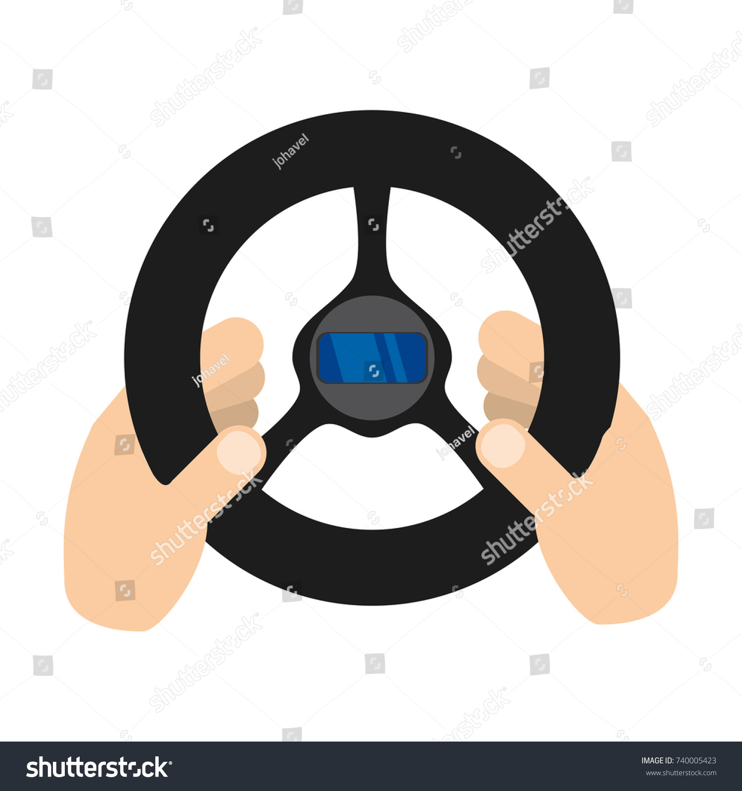 Hand Steering Wheel Vector Illustration Stock Vector (Royalty Free ...