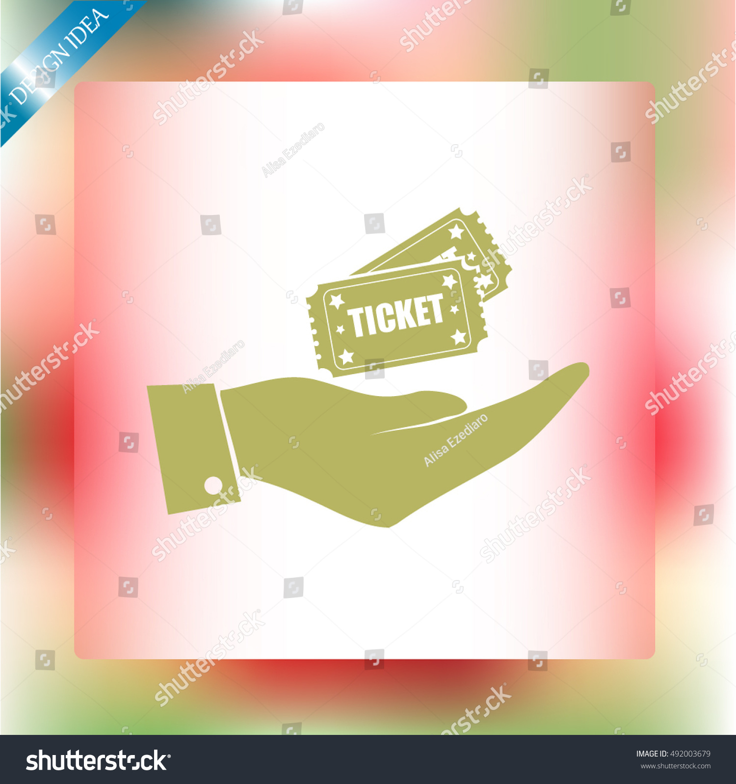 Hand Ticket Icon Stock Vector (Royalty Free) 492003679 | Shutterstock