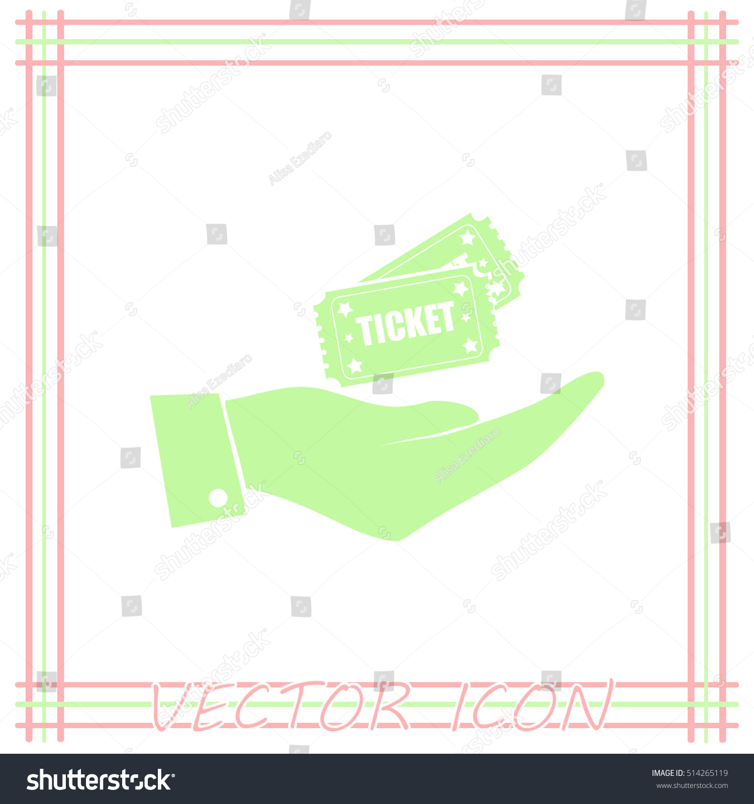 Hand Ticket Icon Stock Vector (Royalty Free) 514265119 | Shutterstock