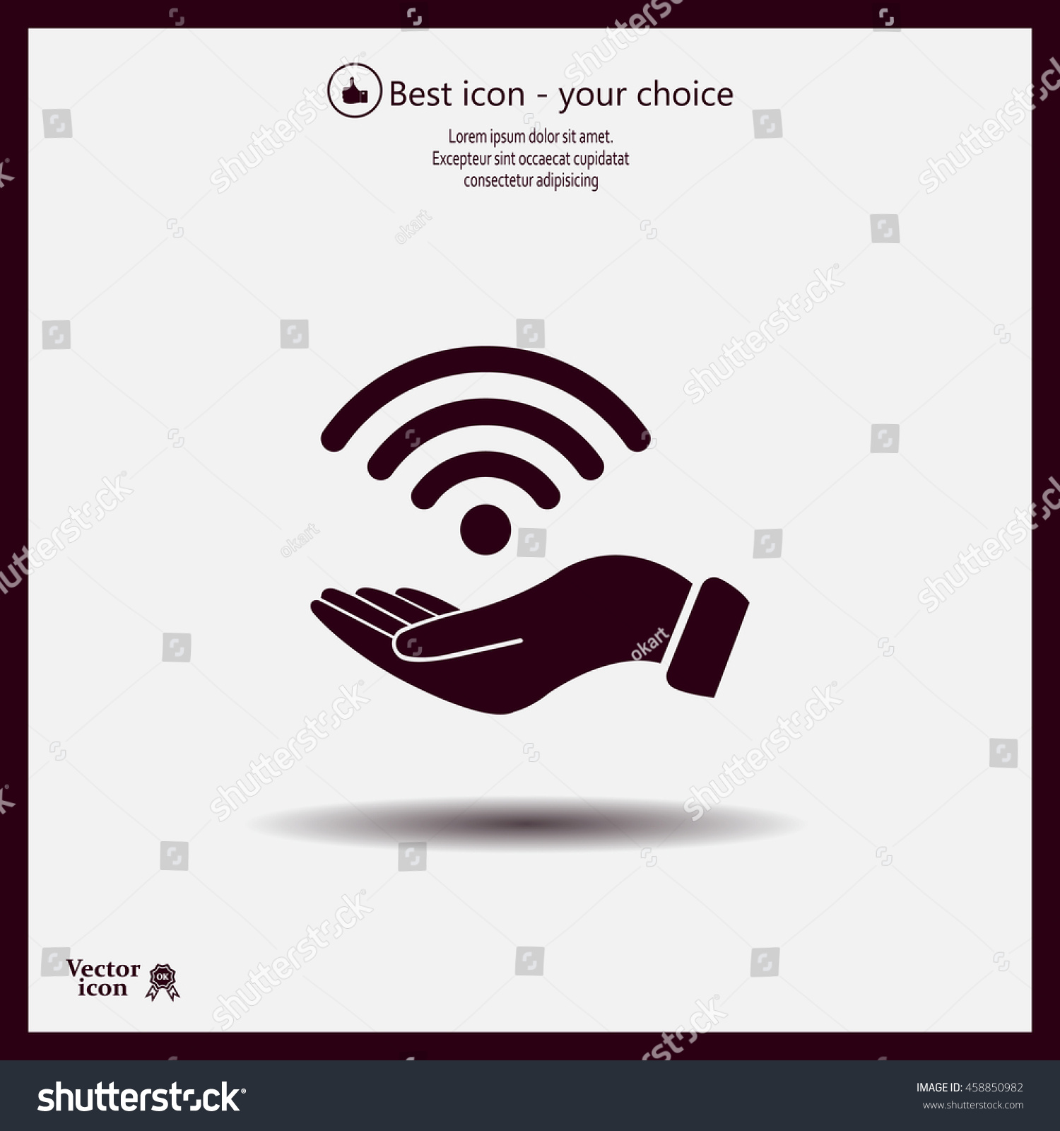 Hand Wifi Icon Stock Vector (Royalty Free) 458850982 | Shutterstock