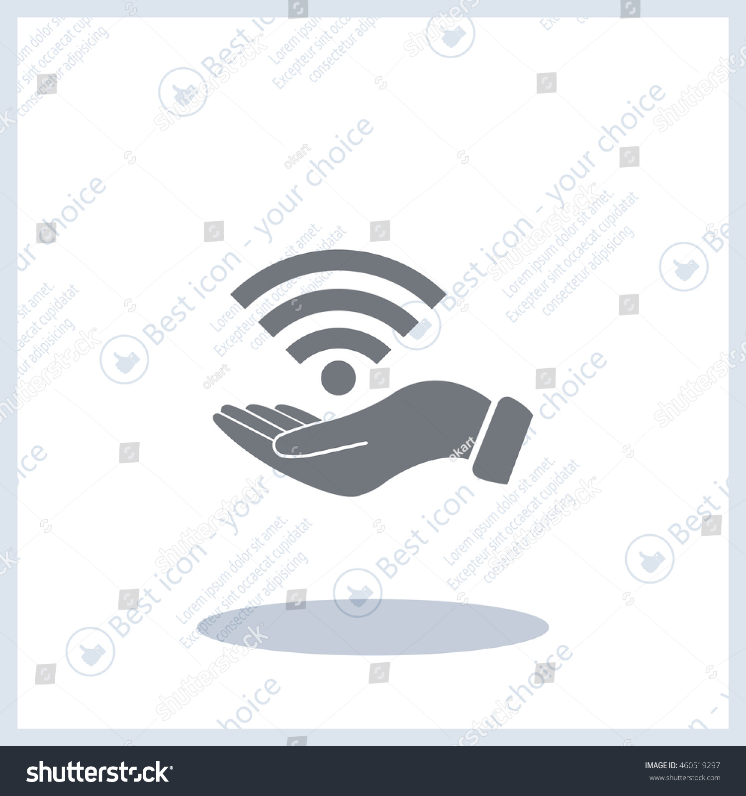 Hand Wifi Icon Stock Vector (Royalty Free) 460519297 | Shutterstock