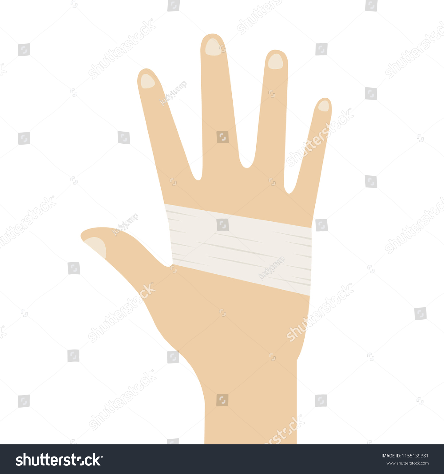 Hand Wound Cartoon Vector Stock Vector (Royalty Free) 1155139381 ...