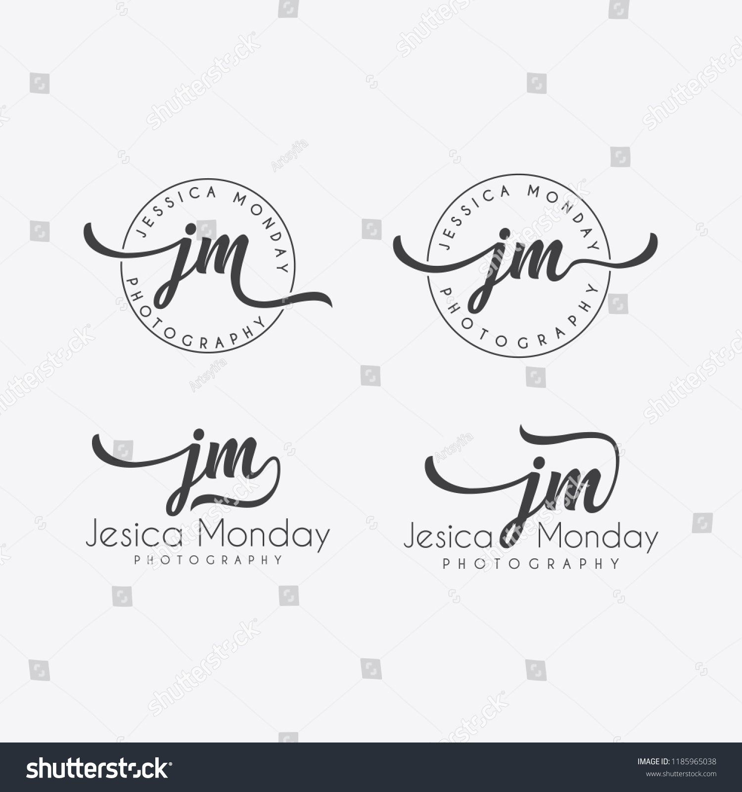 Hand Writing Logo Template Collection Vector Stock Vector (Royalty Free ...