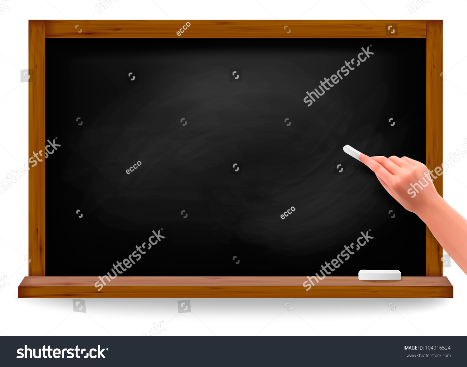 Hand Writing On A Blackboard. Vector - 104916524 : Shutterstock