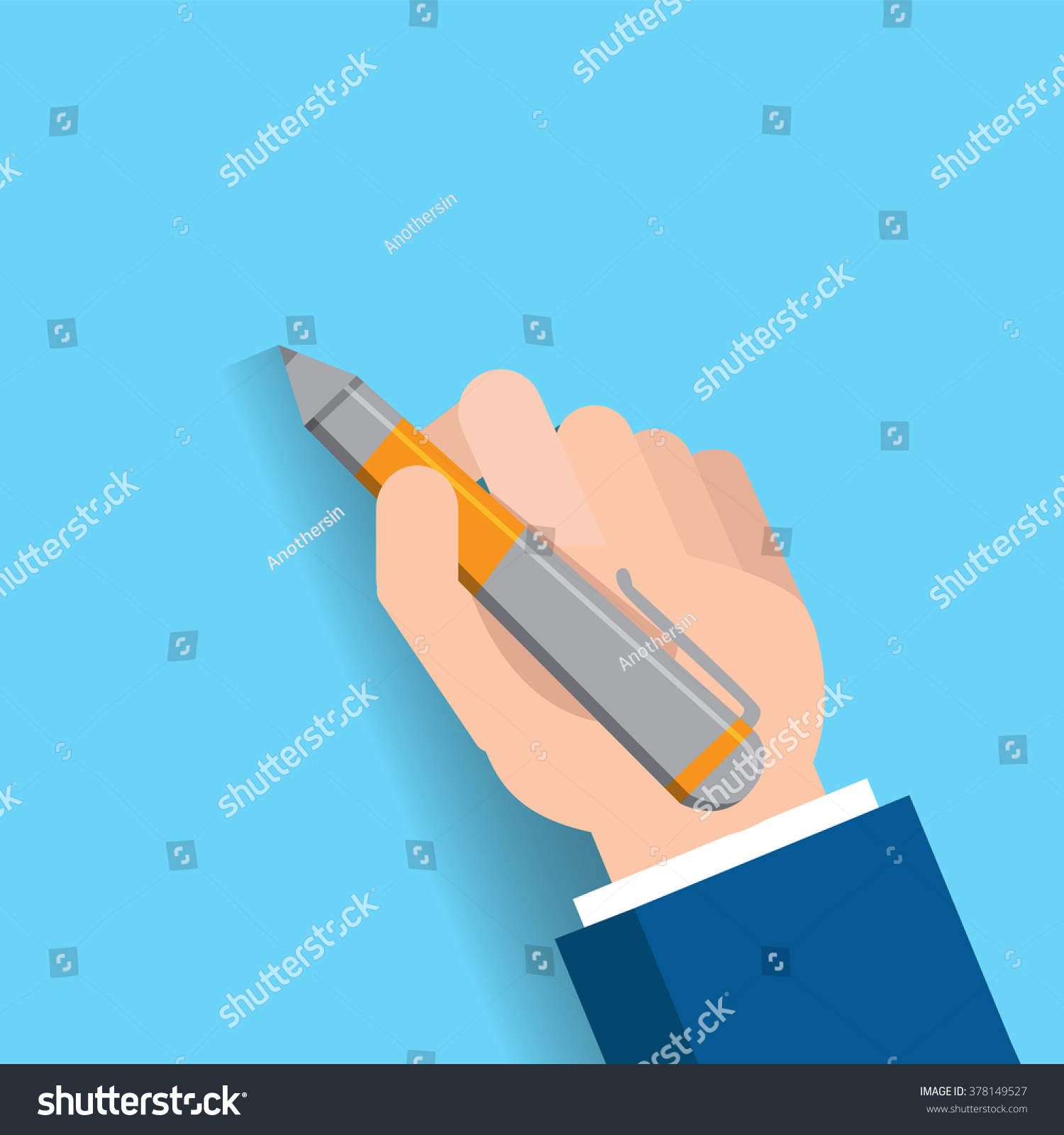 Hand Writing Vector Illustration Stock Vector (Royalty Free) 378149527 ...
