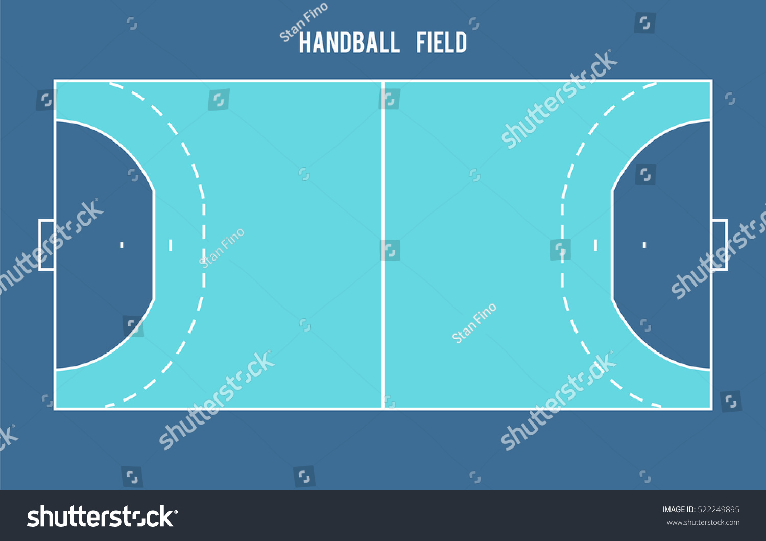 Handball Field Top View Vector Illustration Stock Vector (Royalty Free ...
