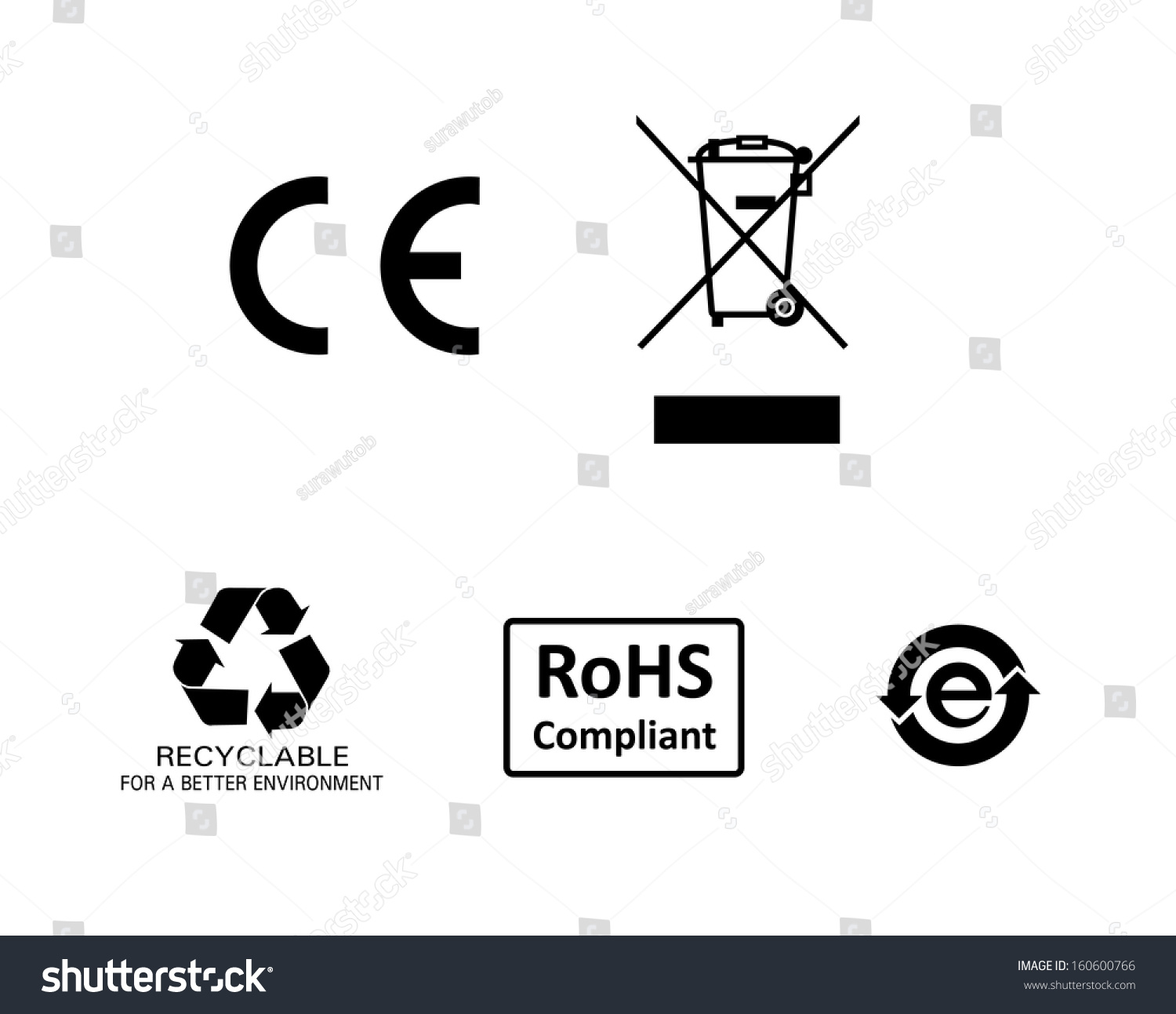 Handbook General Symbols Stock Vector 160600766 : Shutterstock