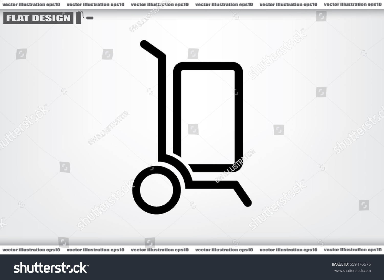 Handcart Icon Vector Stock Vector (Royalty Free) 559476676 | Shutterstock