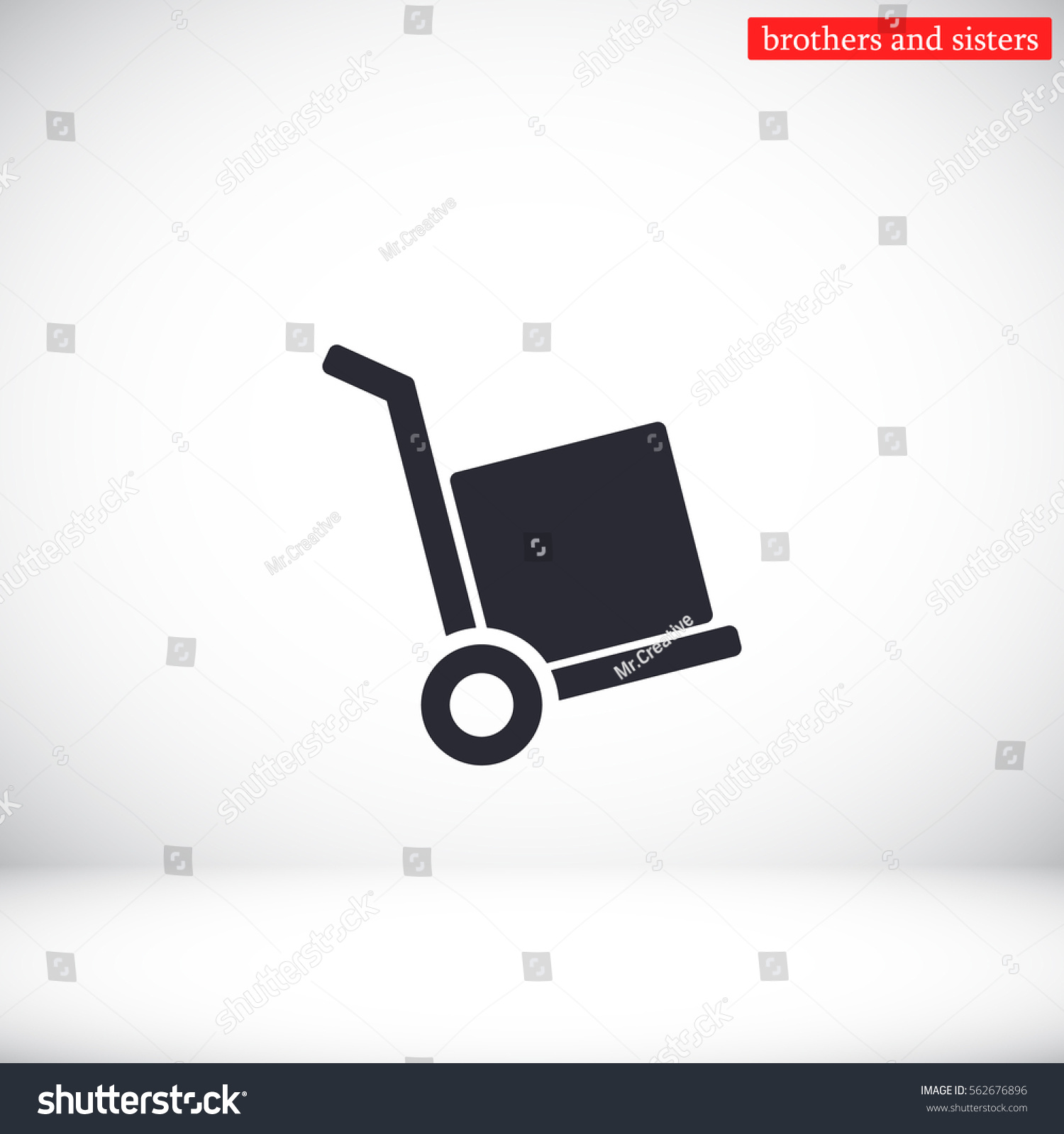 Handcart Vector Icon Stock Vector (Royalty Free) 562676896 | Shutterstock