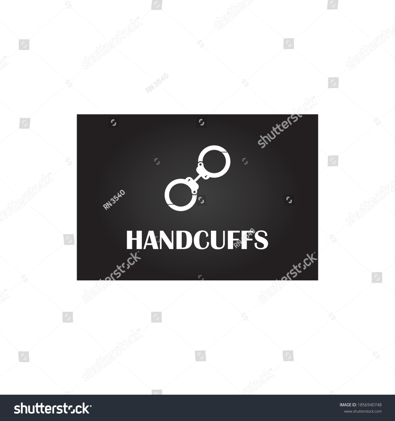 Handcuff Icon Vectorlogo Design Illustration Stock Vector (Royalty Free ...