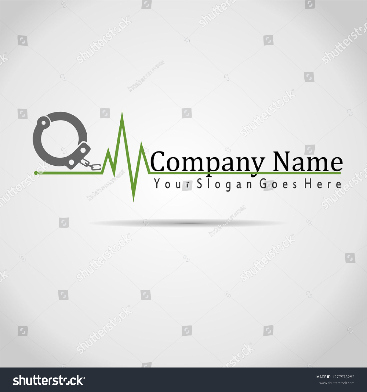 Handcuffs Lifeline Logo Vector Stock Vector (Royalty Free) 1277578282