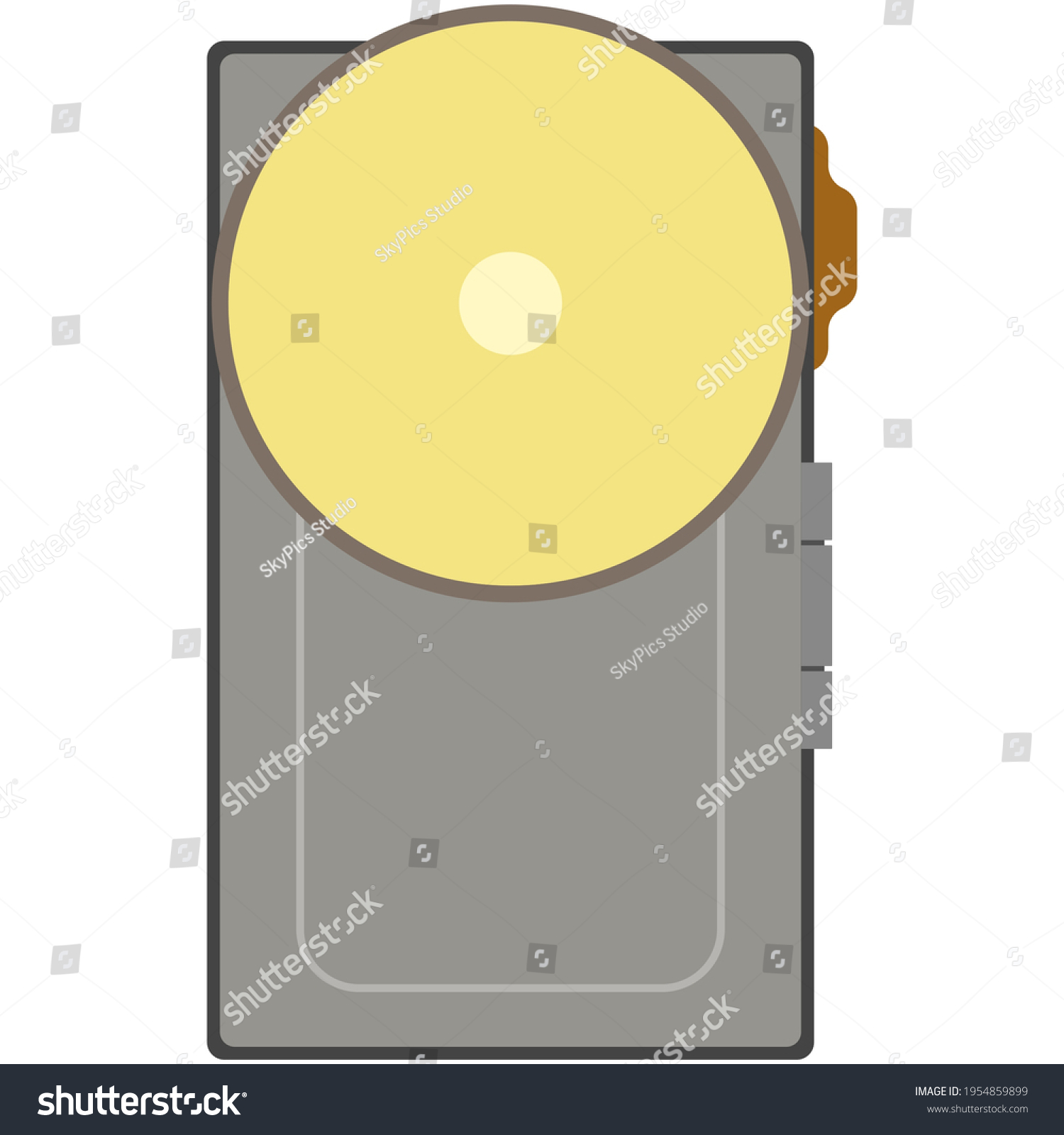 Handheld Rechargeable Flashlight Vector Isolated On Stock Vector ...