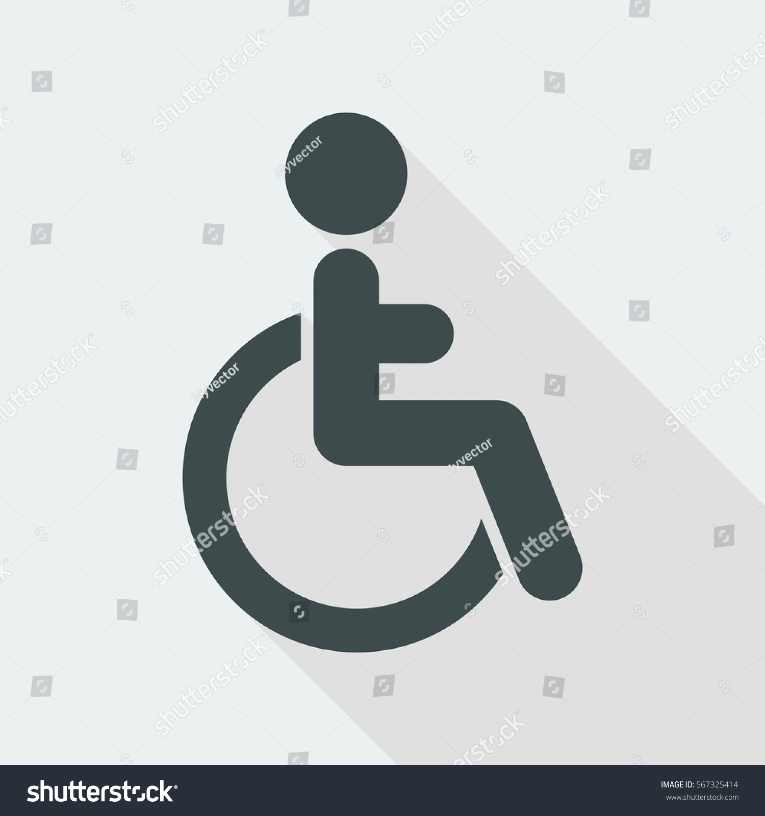 Handicapped Concept Minimal Icon Stock Vector (Royalty Free) 567325414 ...