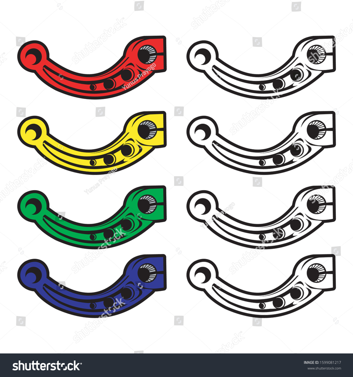 Handle Motor Thailook Style Custom Vector: vector de stock (libre de ...
