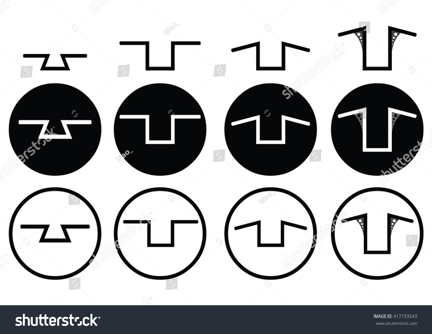 Handlebars Zbar Icon Set Stock Vector (Royalty Free) 417733543 ...