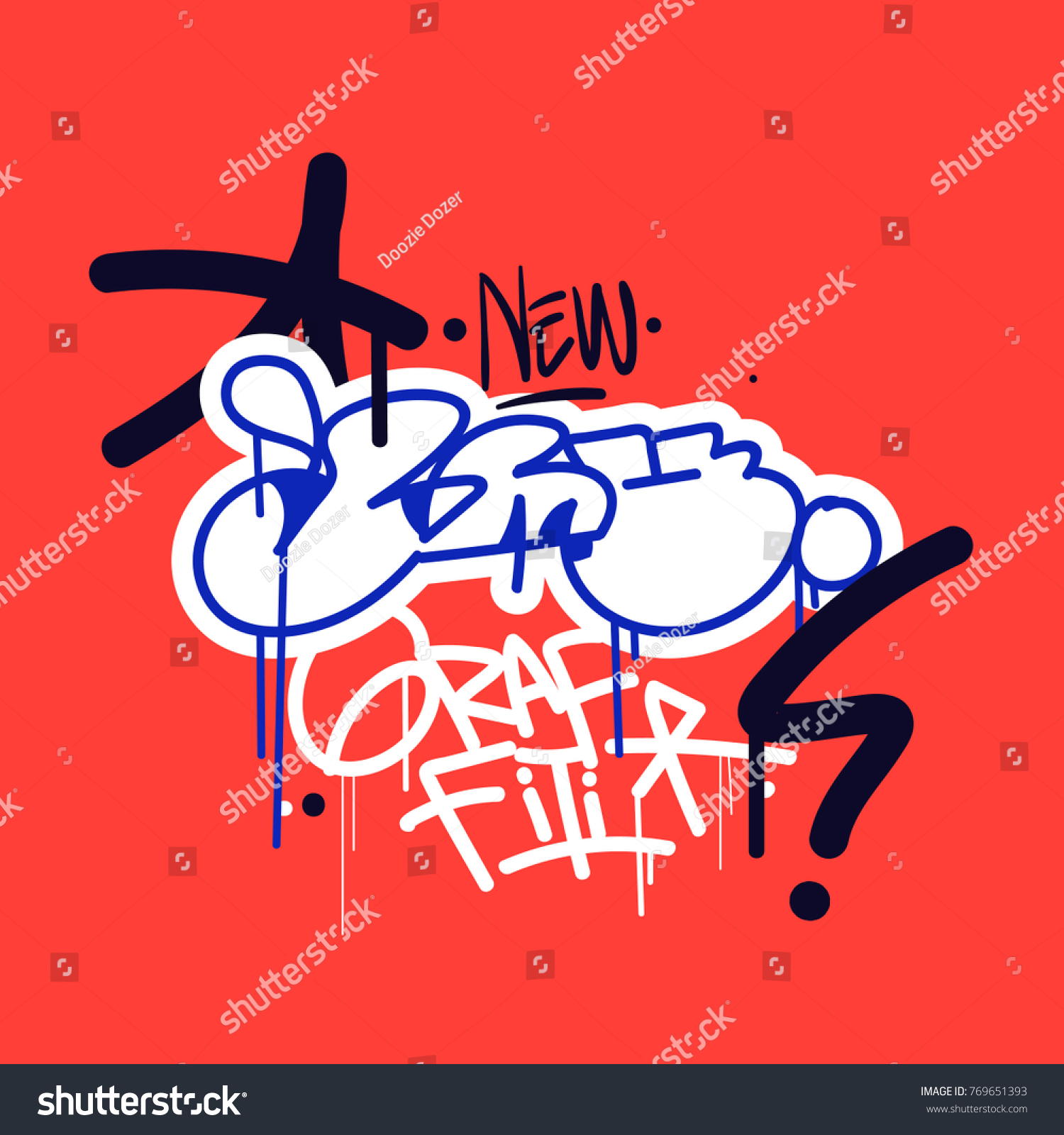Handmade Background Font Stock Vector (Royalty Free) 769651393 ...