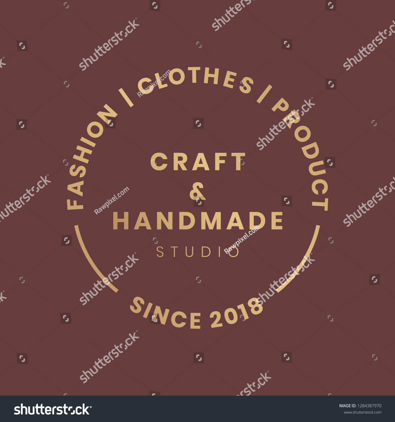 Handmade Crafts Logo Badge Vector Stock Vector (Royalty Free) 1284387970