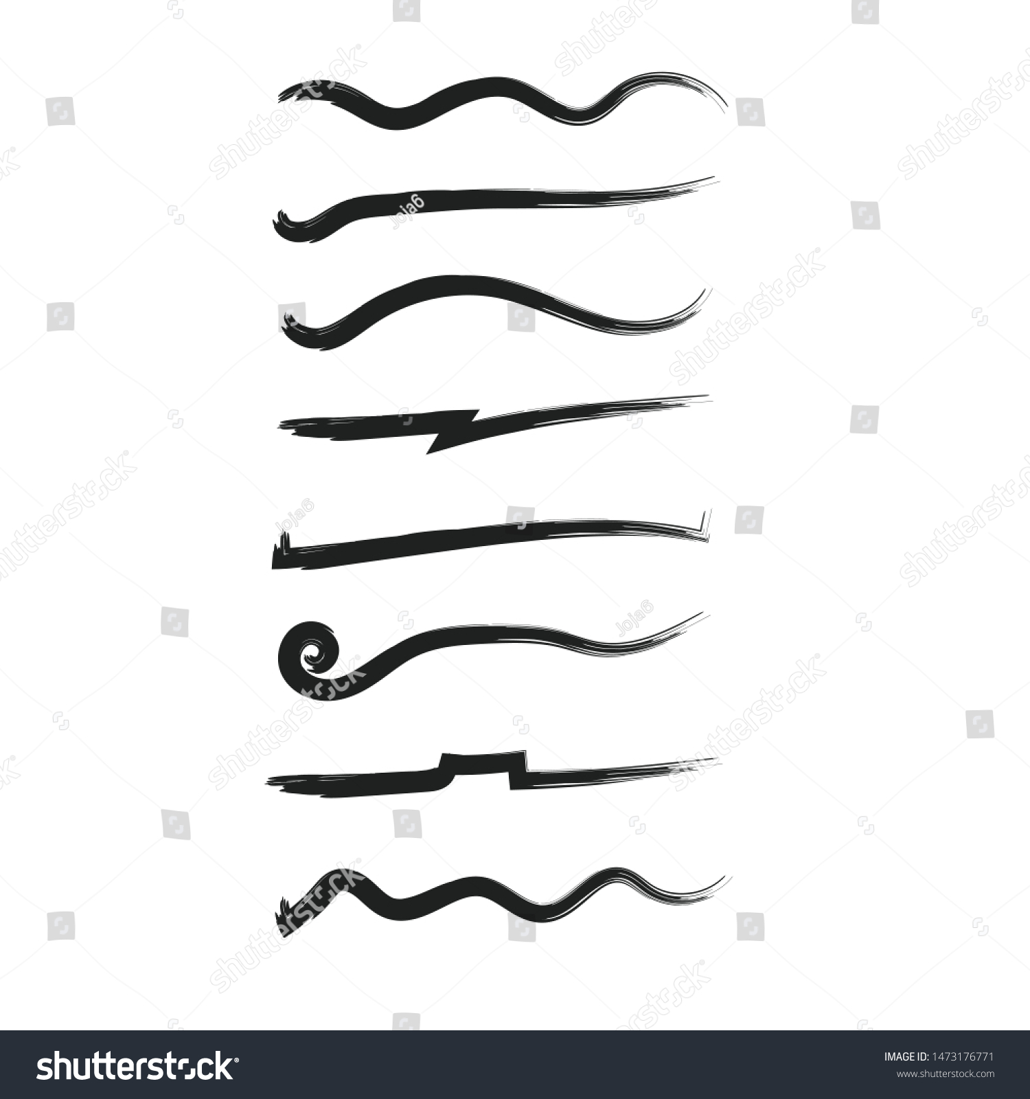 Handmade Underline Collection Vector Illustration: เวกเตอร์สต็อก (ปลอด ...