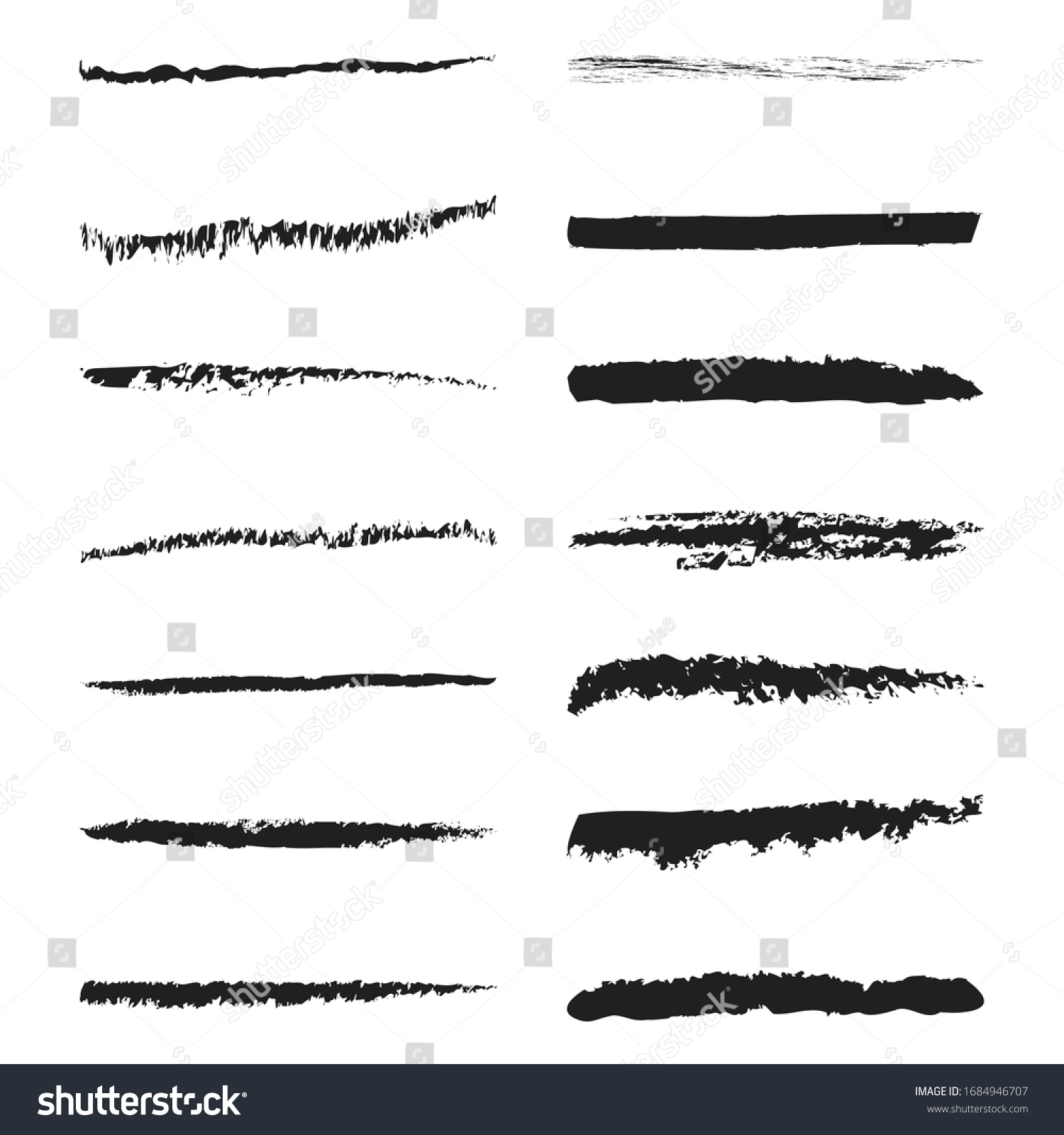 Handmade Underline Set Vector Illustration Stock Vector (Royalty Free ...
