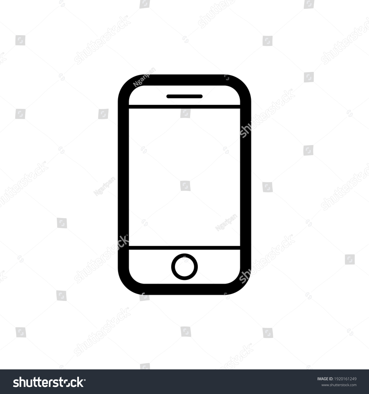 Handphone Symbol Icon Vector Illustration Stock Vector (Royalty Free ...