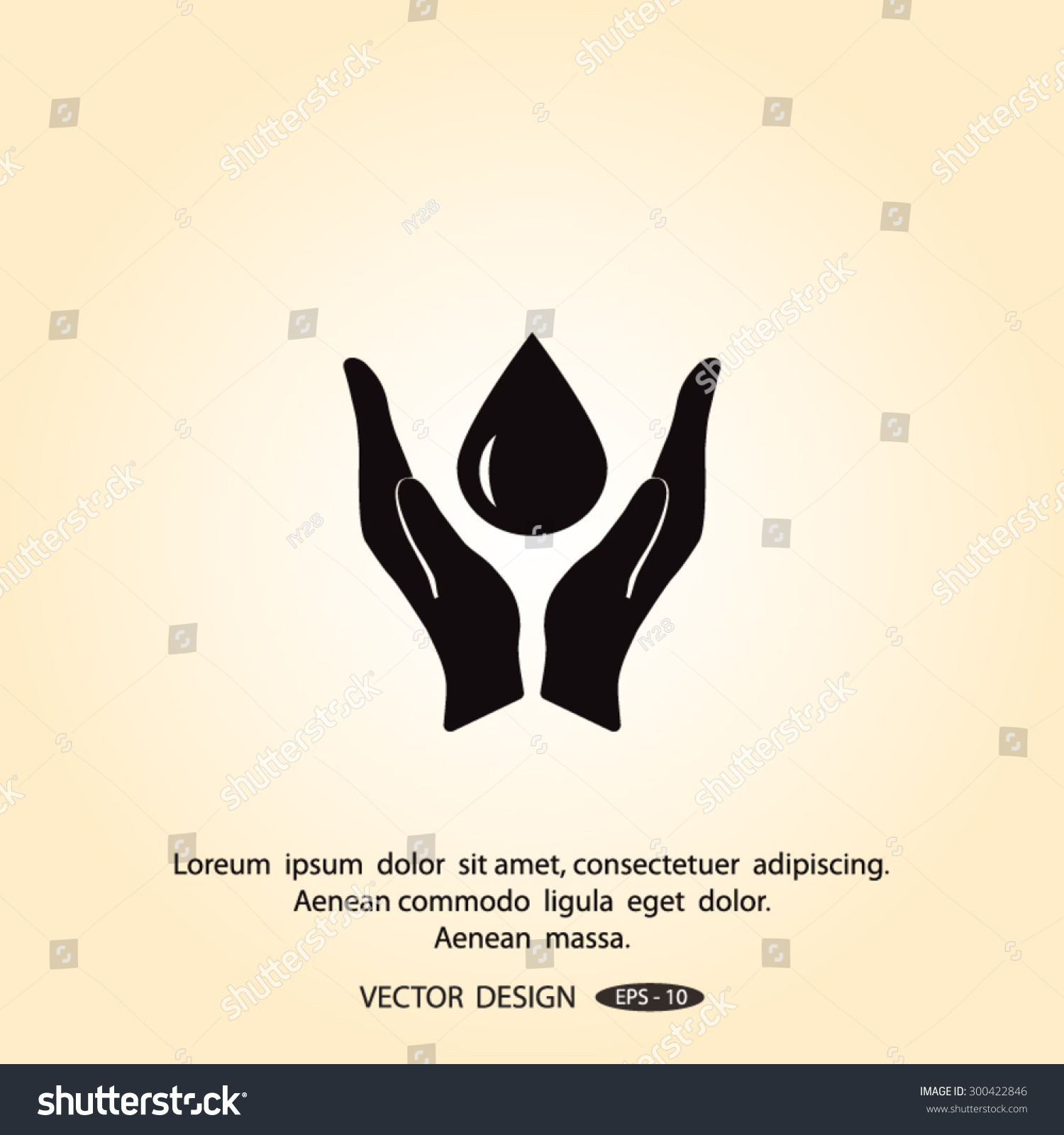 Hands Drop Icon Stock Vector (Royalty Free) 300422846 | Shutterstock