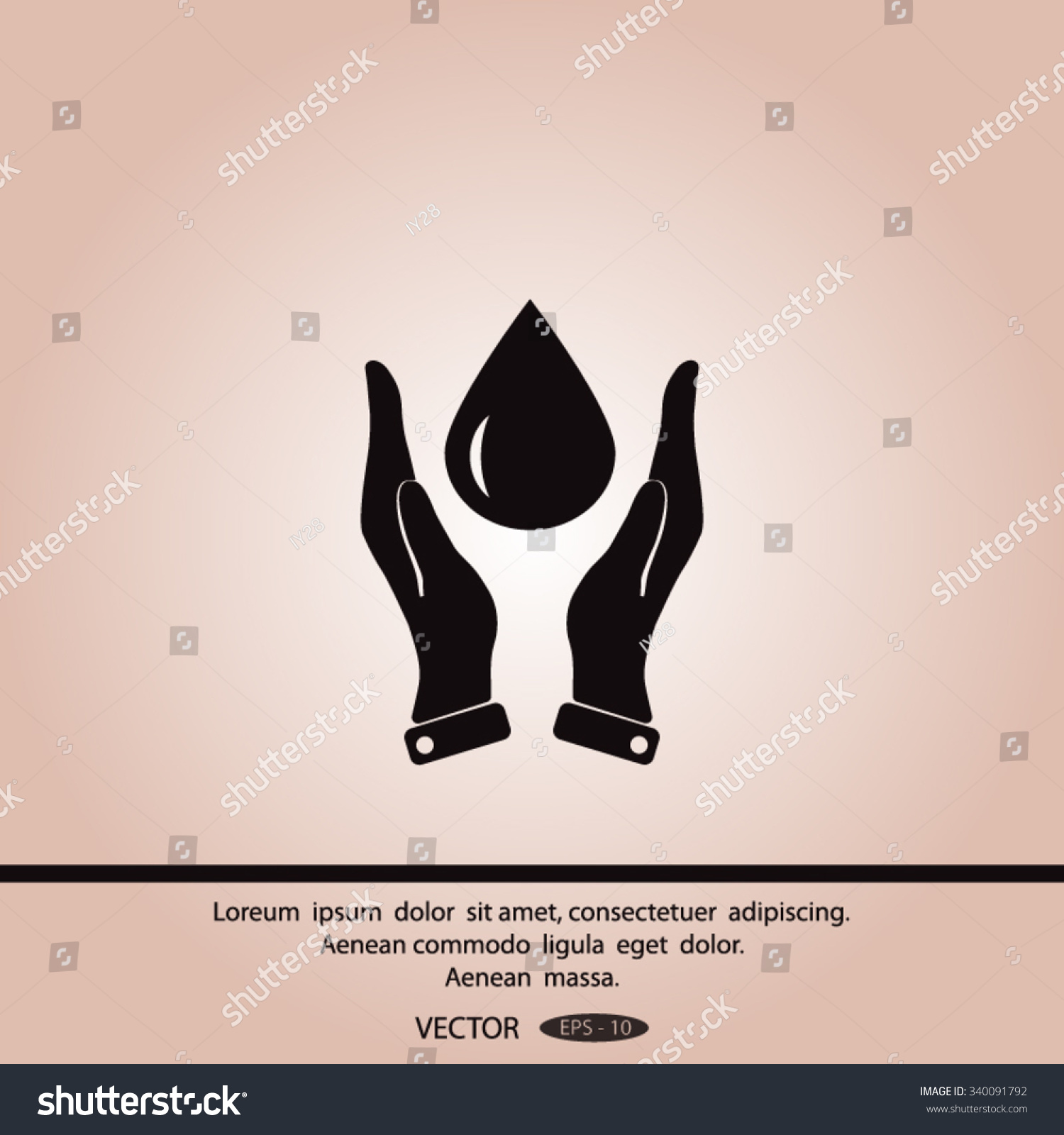 Hands Drop Icon Stock Vector (Royalty Free) 340091792 | Shutterstock