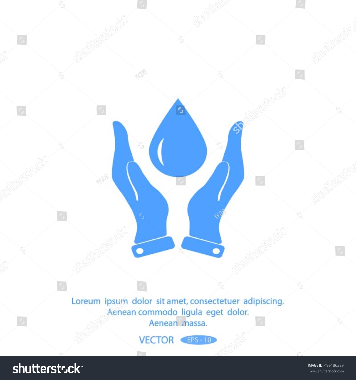 Hands Drop Icon Stock Vector (Royalty Free) 499186399 | Shutterstock