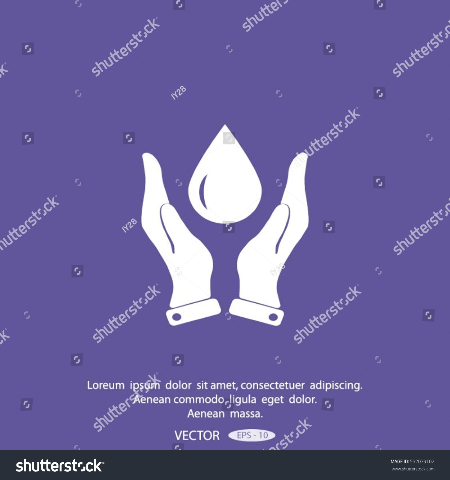 Hands Drop Icon Stock Vector (Royalty Free) 552079102 | Shutterstock