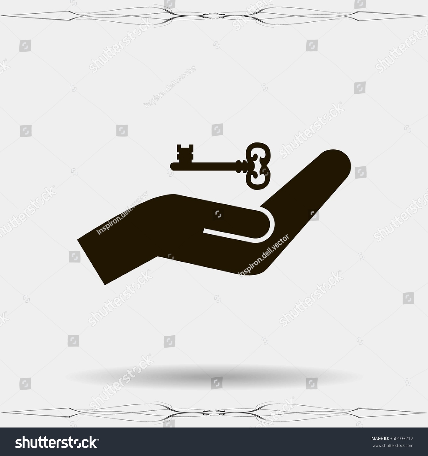 Hands Key Vector Icon Stock Vector (Royalty Free) 350103212 | Shutterstock