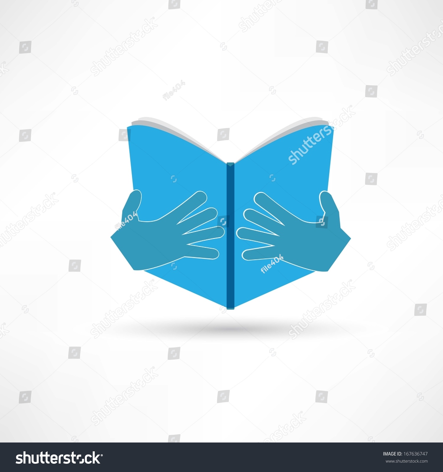 Hands Book Icon Stock Vector (Royalty Free) 167636747