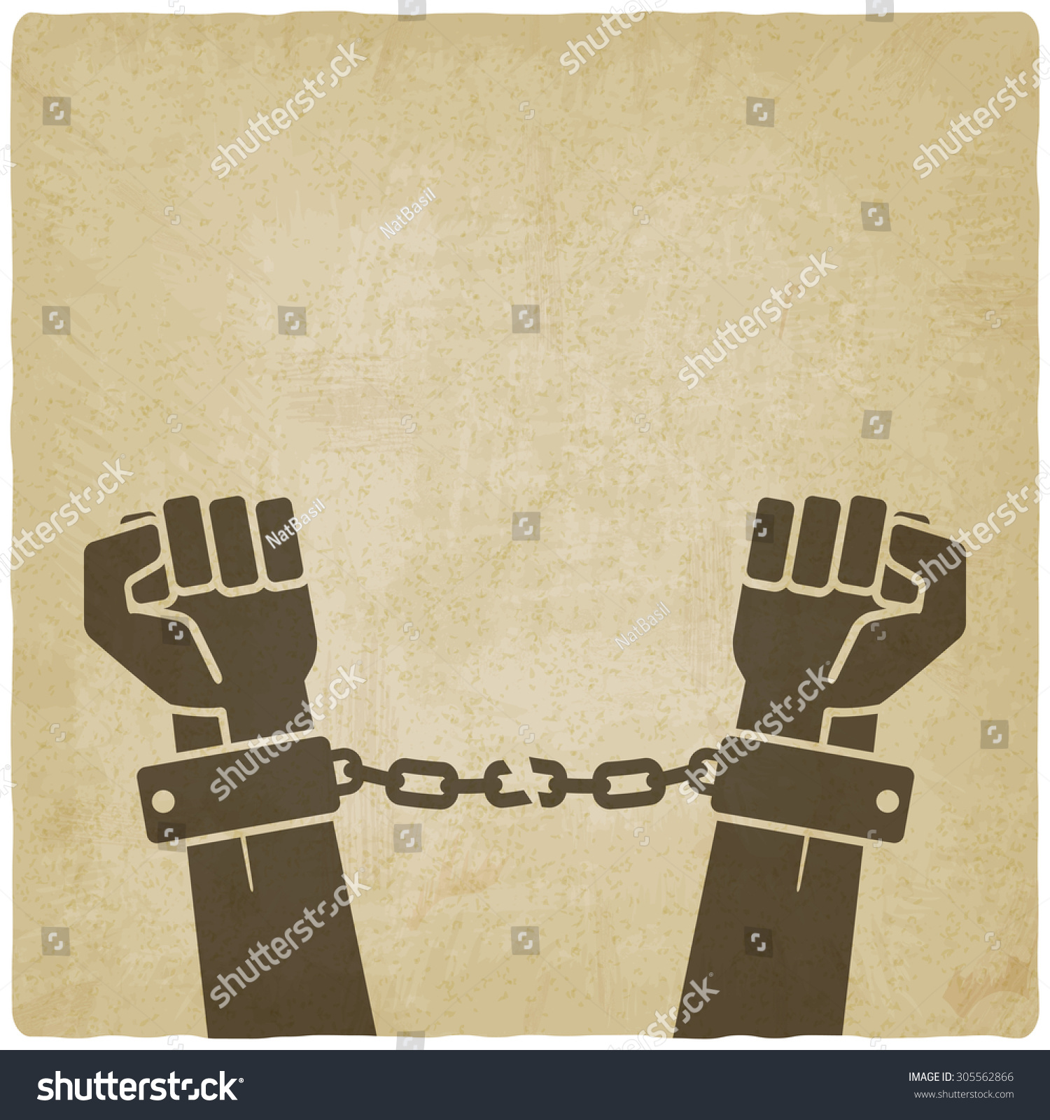 Hands Broken Chains Freedom Concept Old: เวกเตอร์สต็อก (ปลอดค่า ...