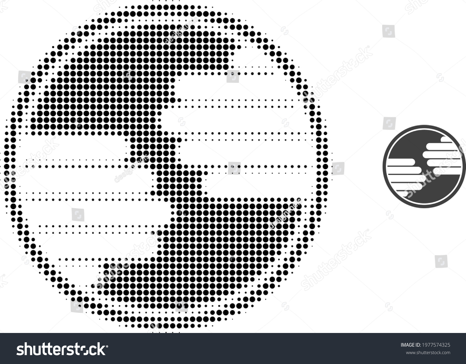 Hands Circle Halftone Dotted Icon Illustration Stock Vector (Royalty ...