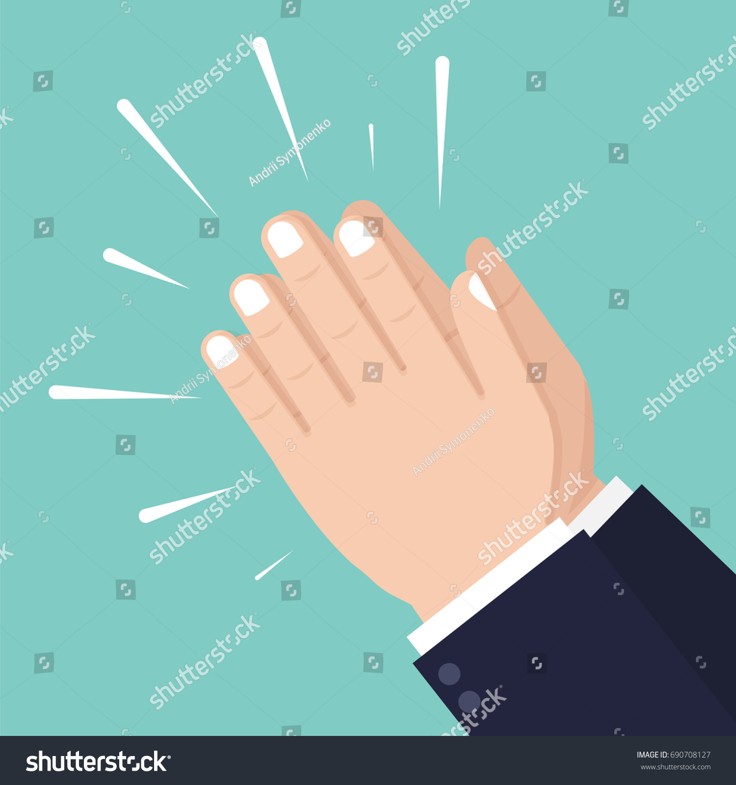 Hands Clapping Applause Ovation Cheering Vector Stock Vector (Royalty ...