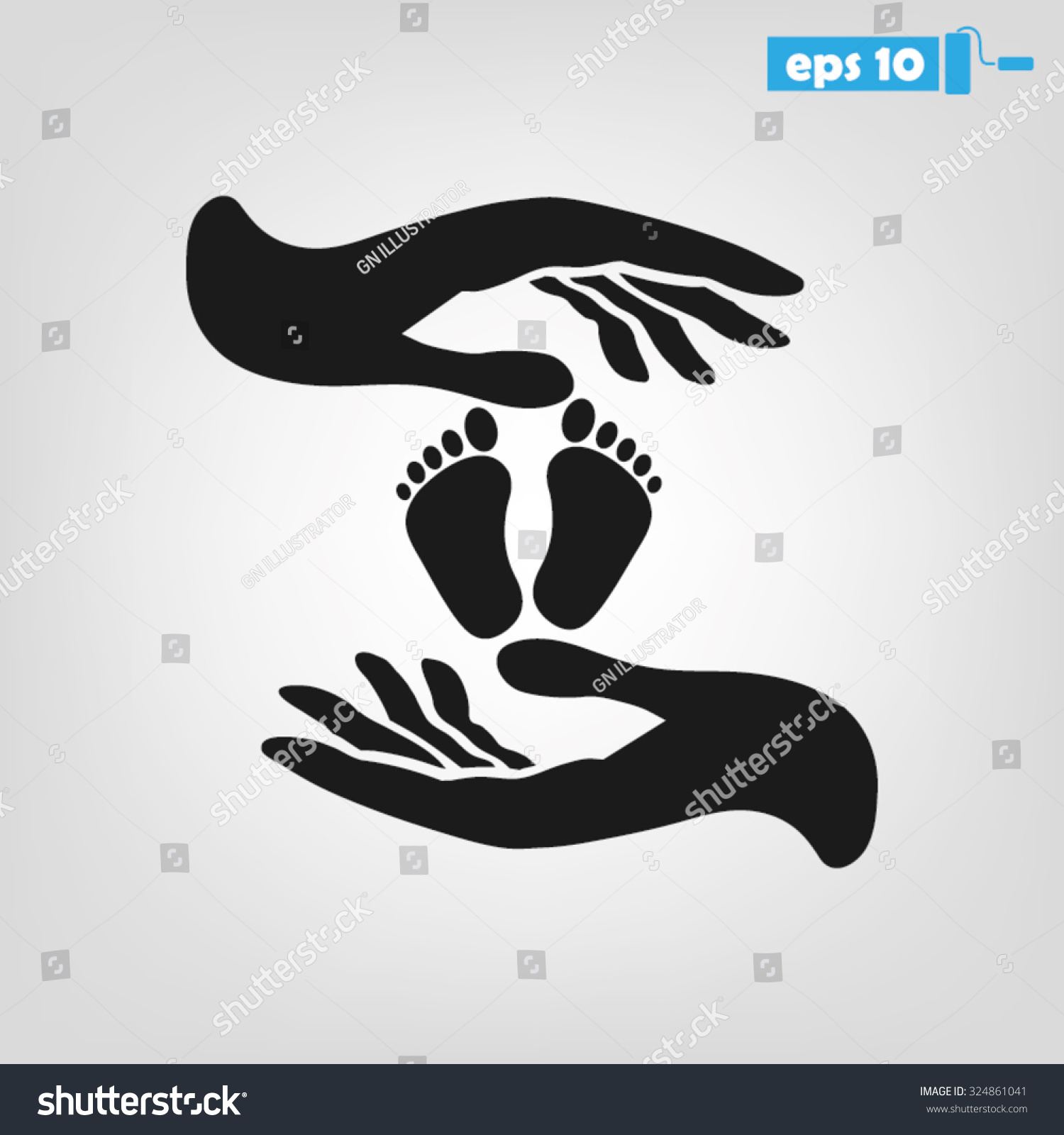 Hands Feet Stock Vector (Royalty Free) 324861041 | Shutterstock