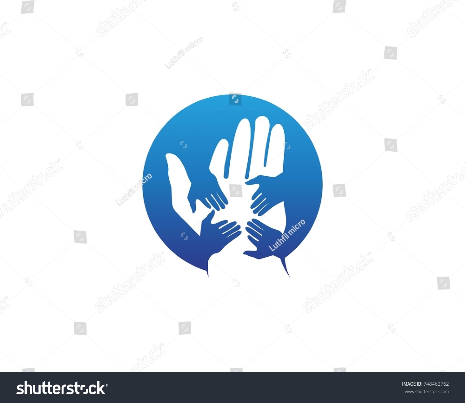 Hands Help Logos Icons Stock Vector (Royalty Free) 748462762