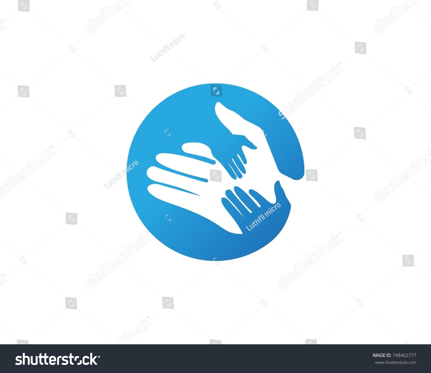 Hands Help Logos Icons Stock Vector (Royalty Free) 748462777