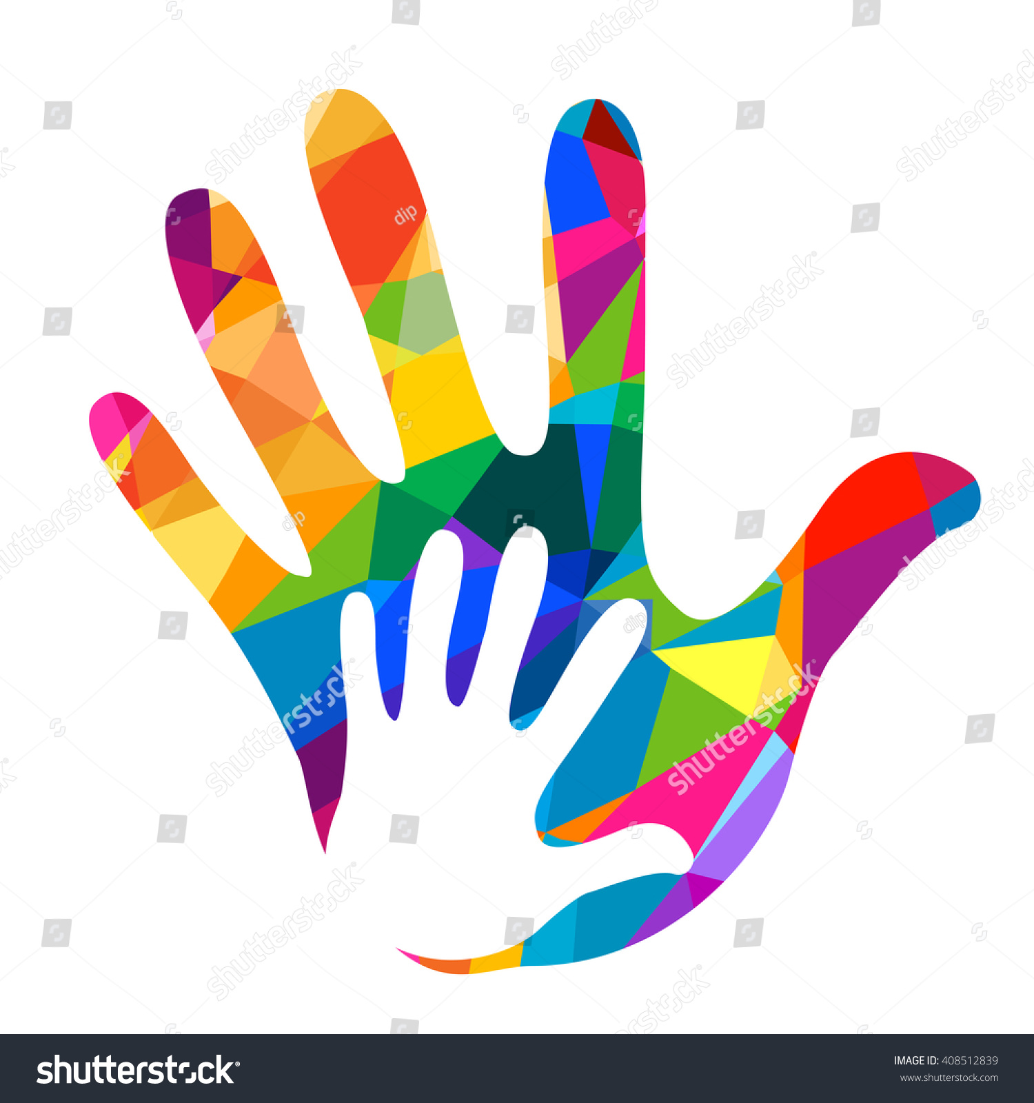 Hands Helping Illustration Background Stock Vector (Royalty Free ...