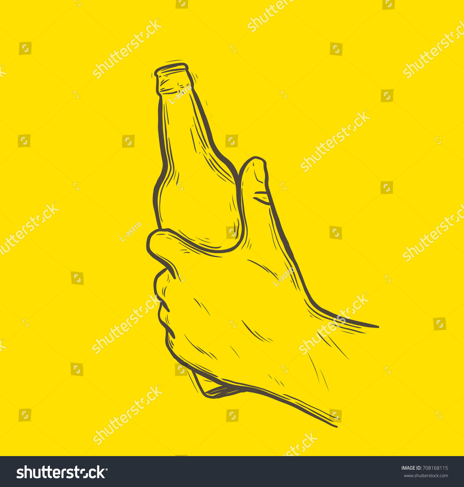 Hands Holding Glasses Beverages Beer Letterpress Stock Vector Royalty