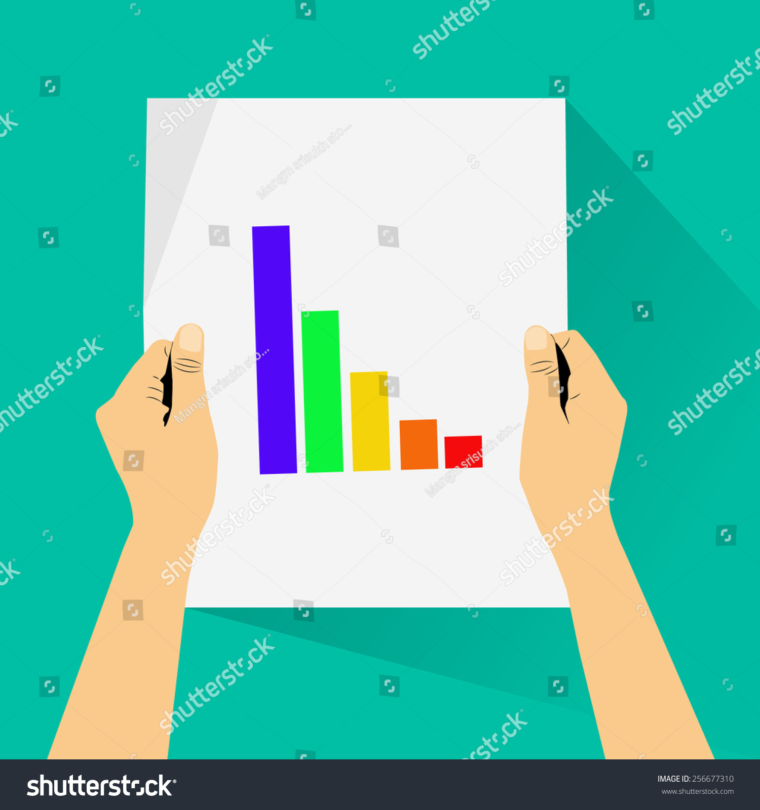 Hands Holding Graph Paper Stock Vector (Royalty Free) 256677310 ...