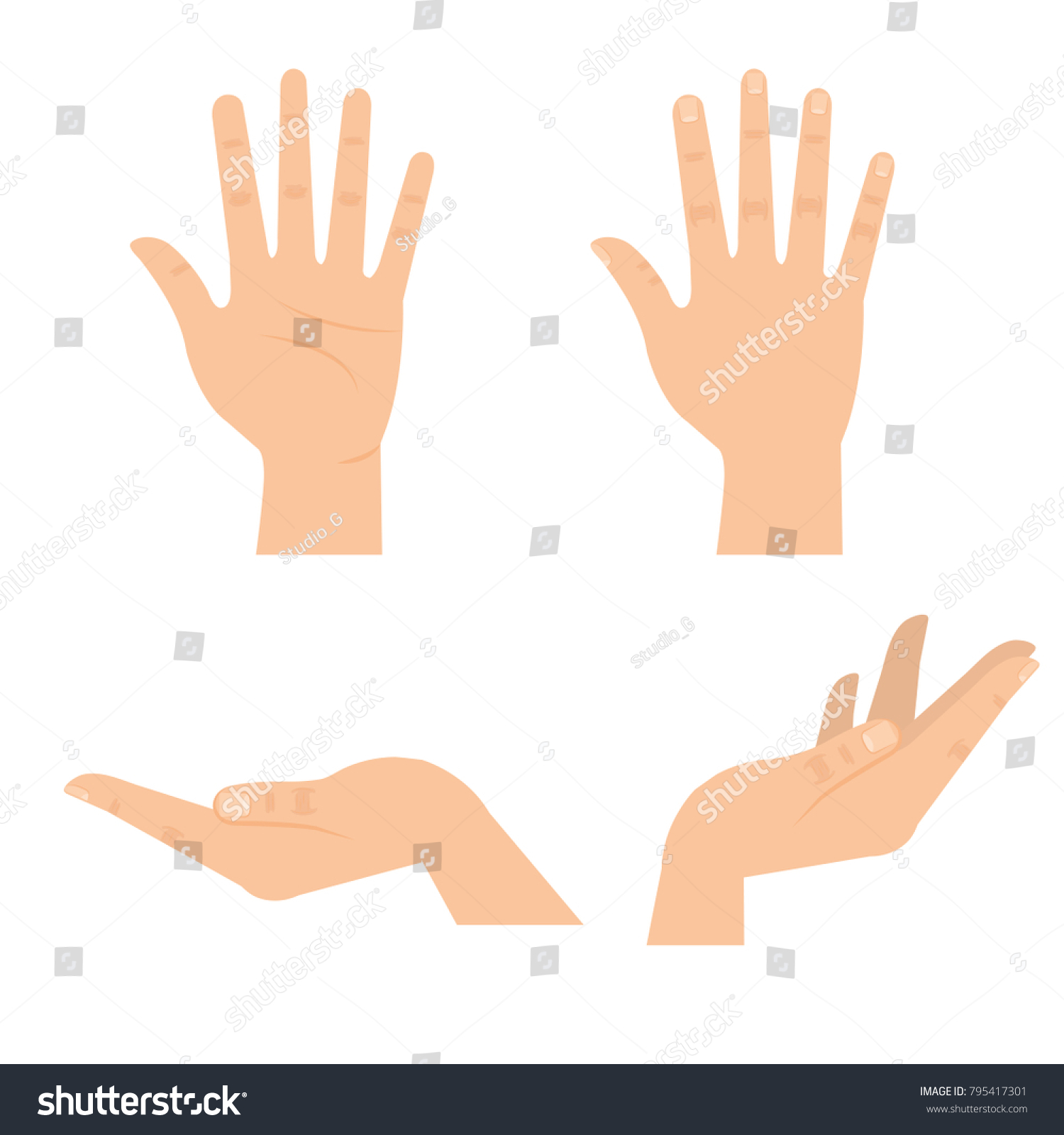 mano símbolo humano icono: vector de stock (libre de regalías ...