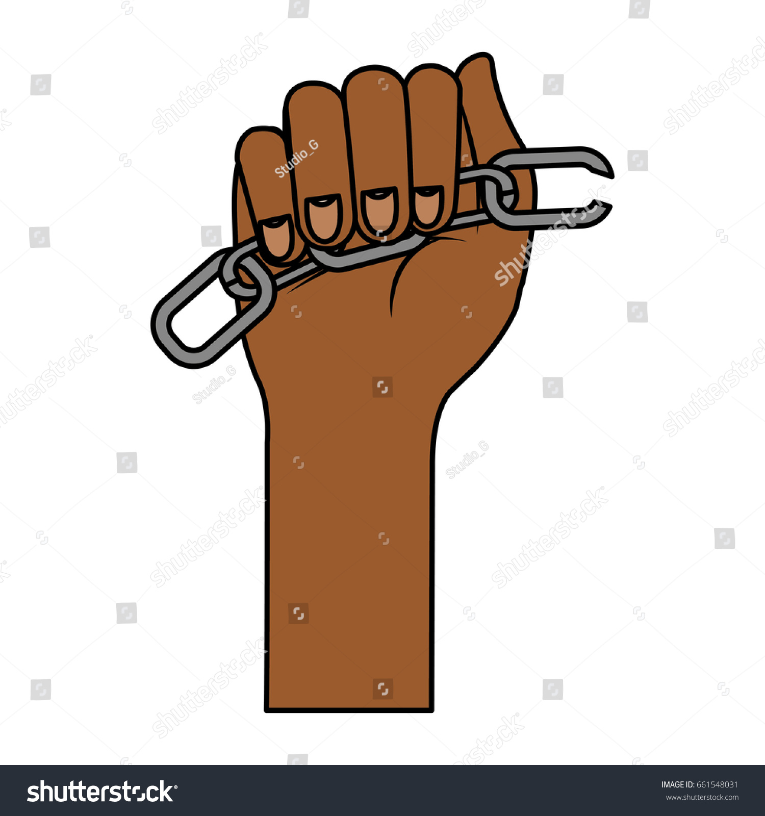 Hands Human Chain Break Stock Vector (Royalty Free) 661548031 ...